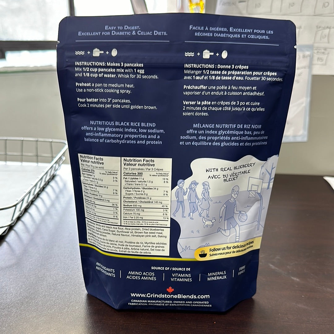 GRINDSTONE BLENDS - PROTEIN RICE PANCAKES - VANILLA BLUEBERRY – J&W ...